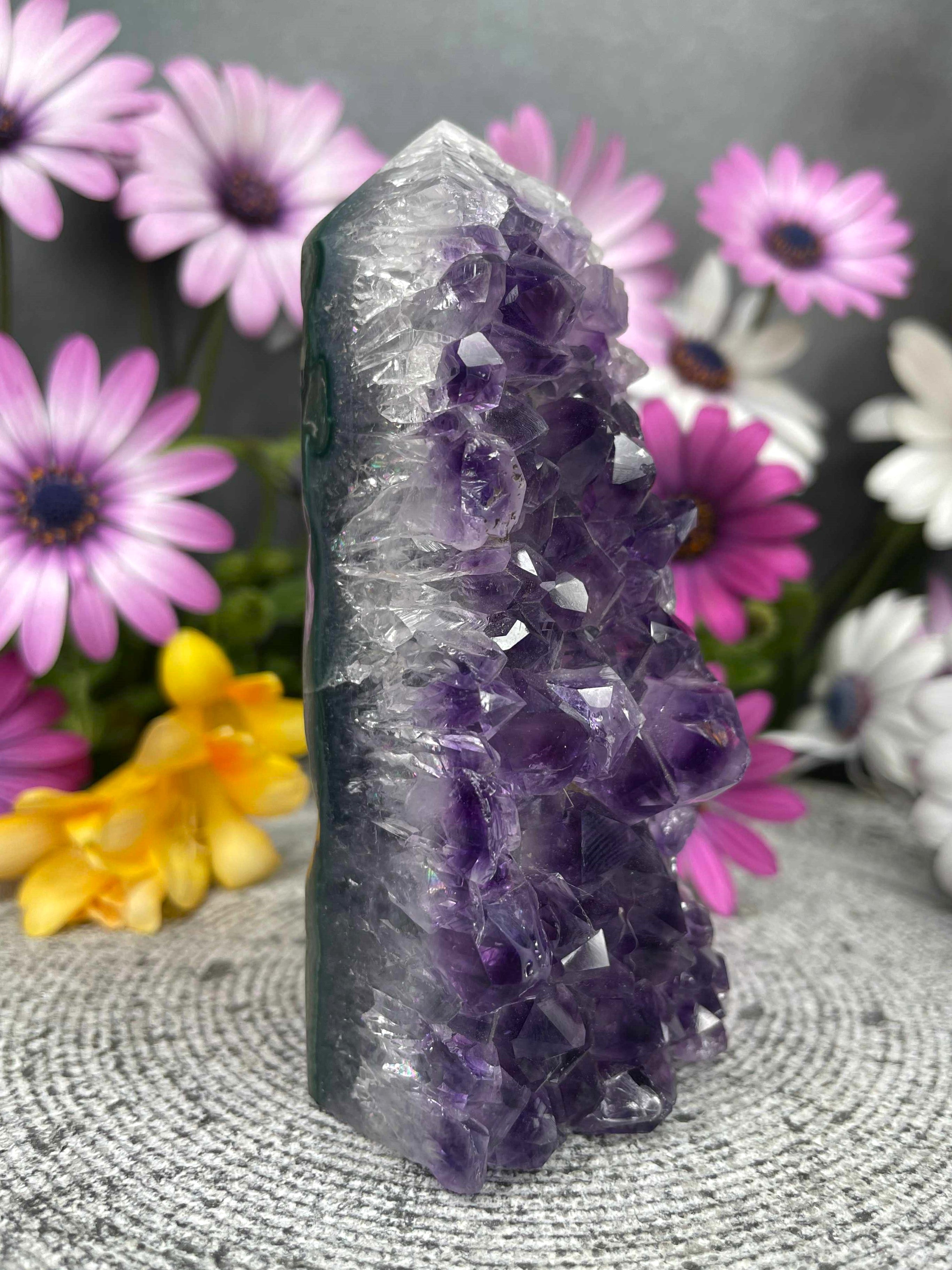 DISCOUNTED Amethyst Agate Crystal Cluster Tower Point – Crystals ...