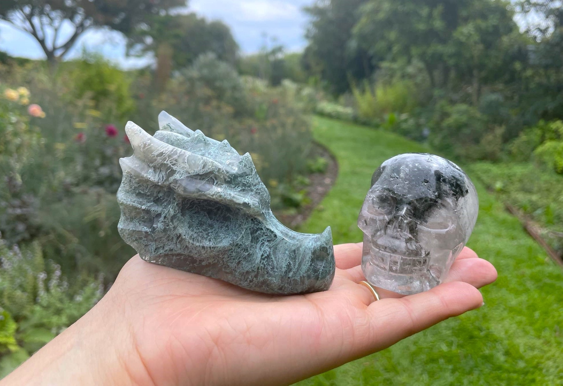 Dragon Head & Skulls Crystal Carvings | Free Shipping $50+ AUS Wide ...
