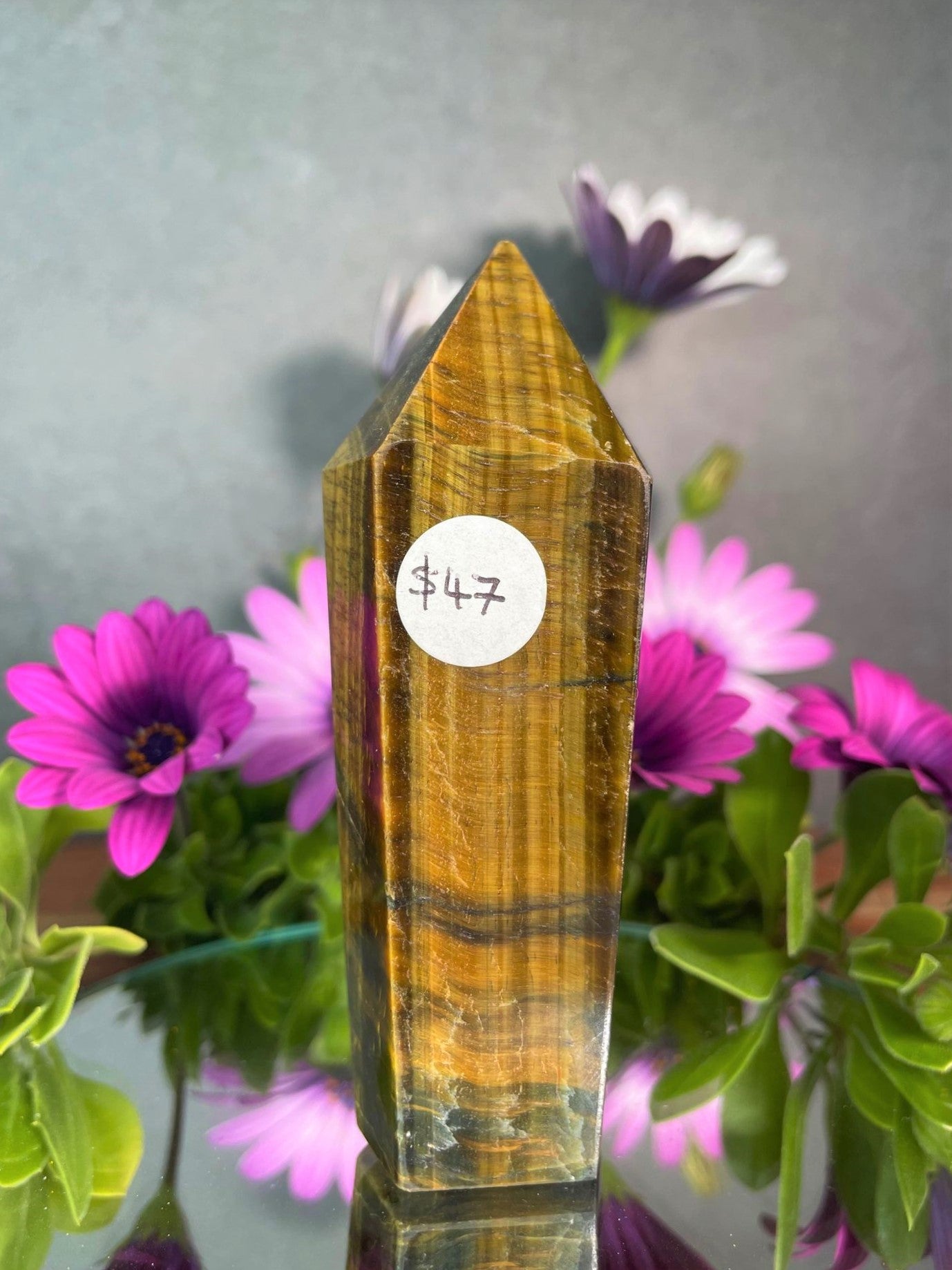 Stunning Natural Tiger Eye Crystal Tower Point – Crystals Melbourne ...