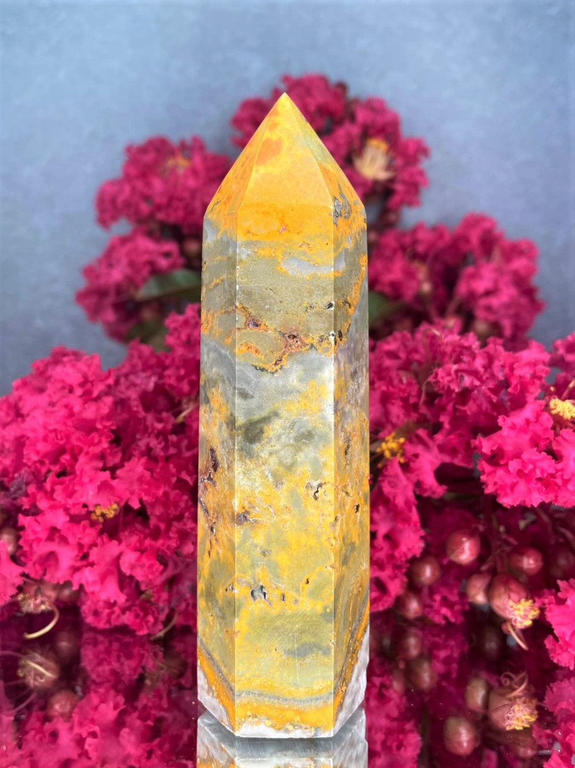 Natural Bumblebee Jasper Crystal Stone Tower Point – Crystals Melbourne ...