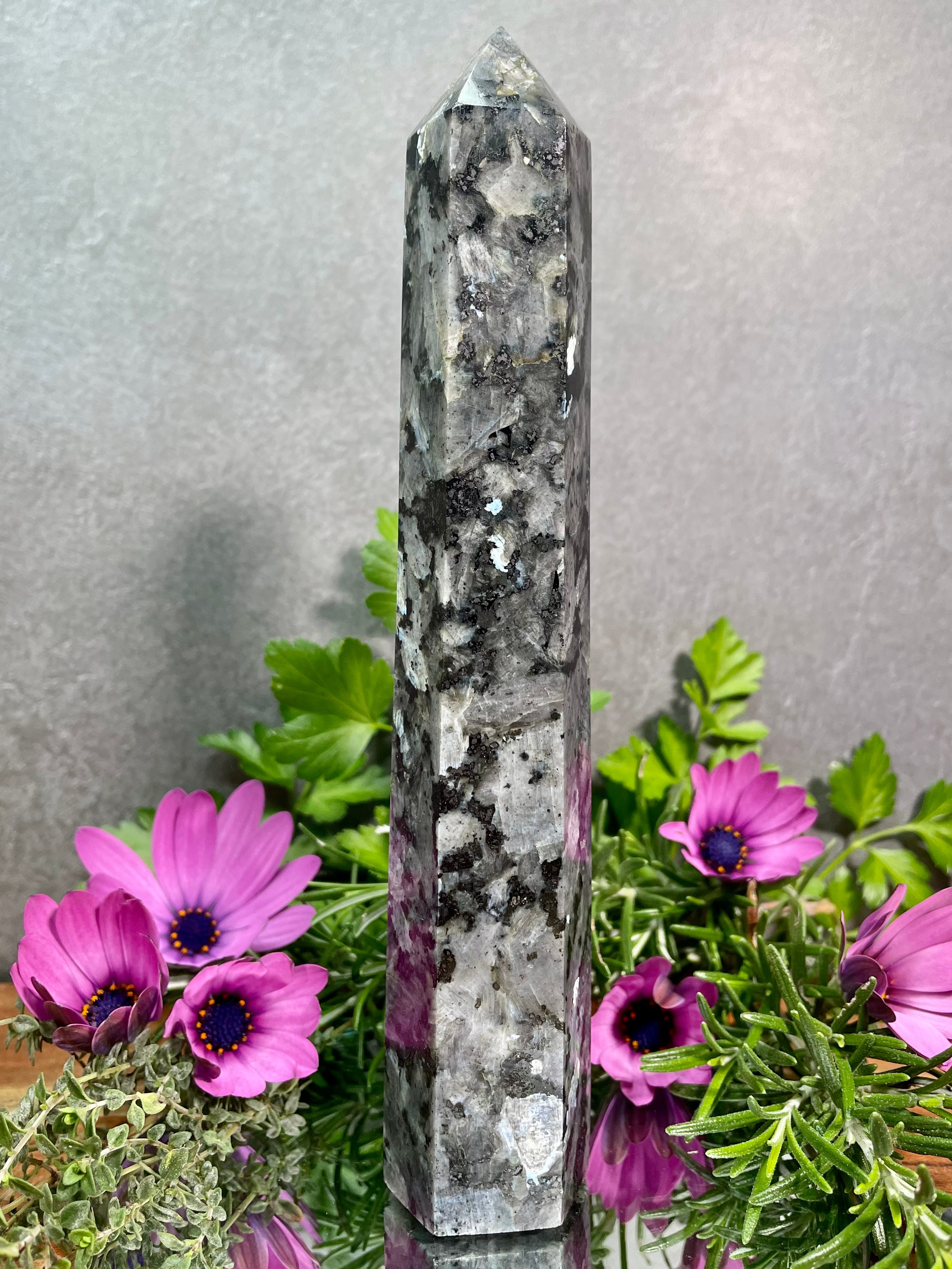 Stunning Larvikite Crystal Tower Point – Crystals Melbourne Australia