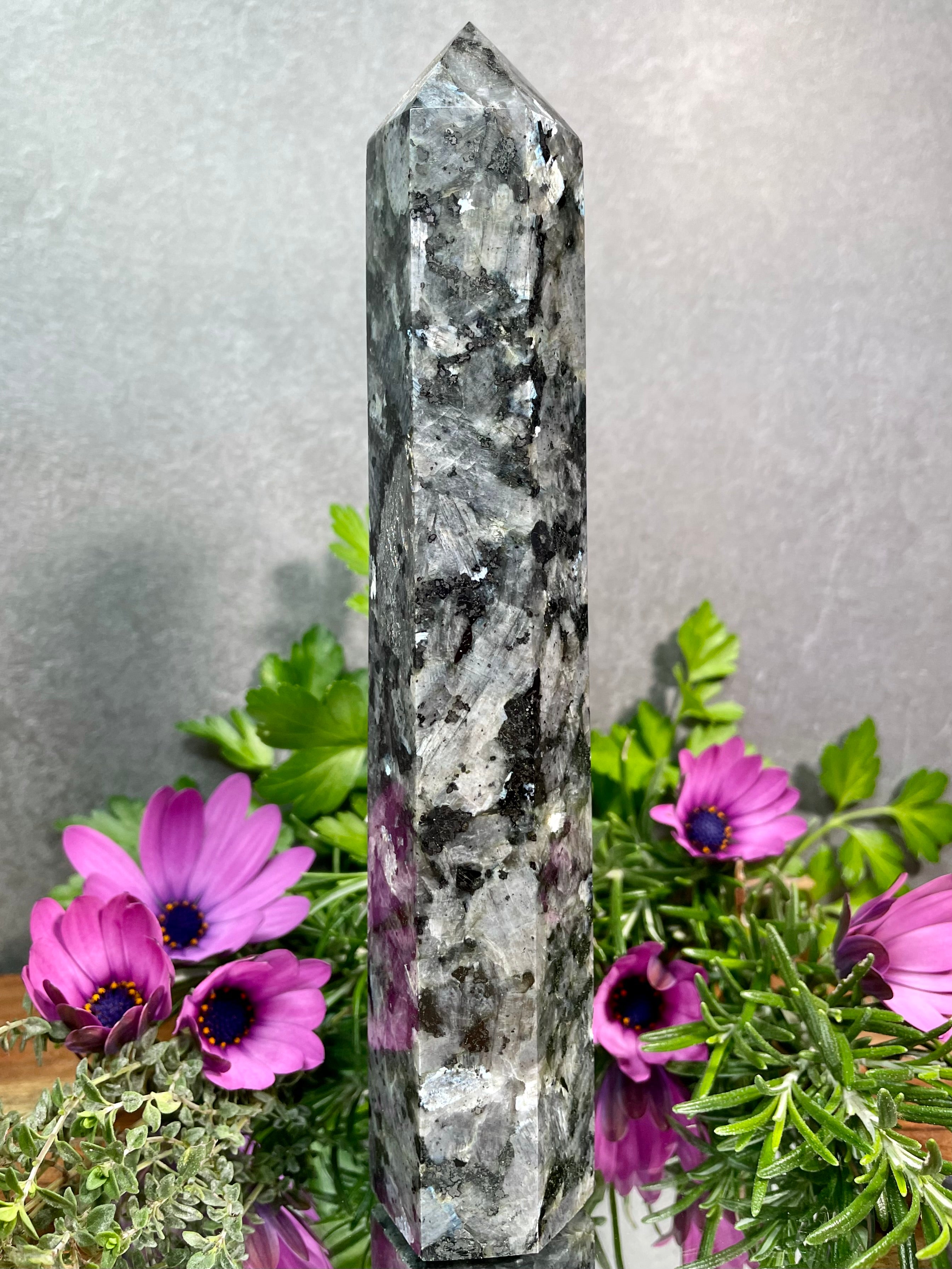 Magnificent Larvikite Crystal Tower Point – Crystals Melbourne Australia