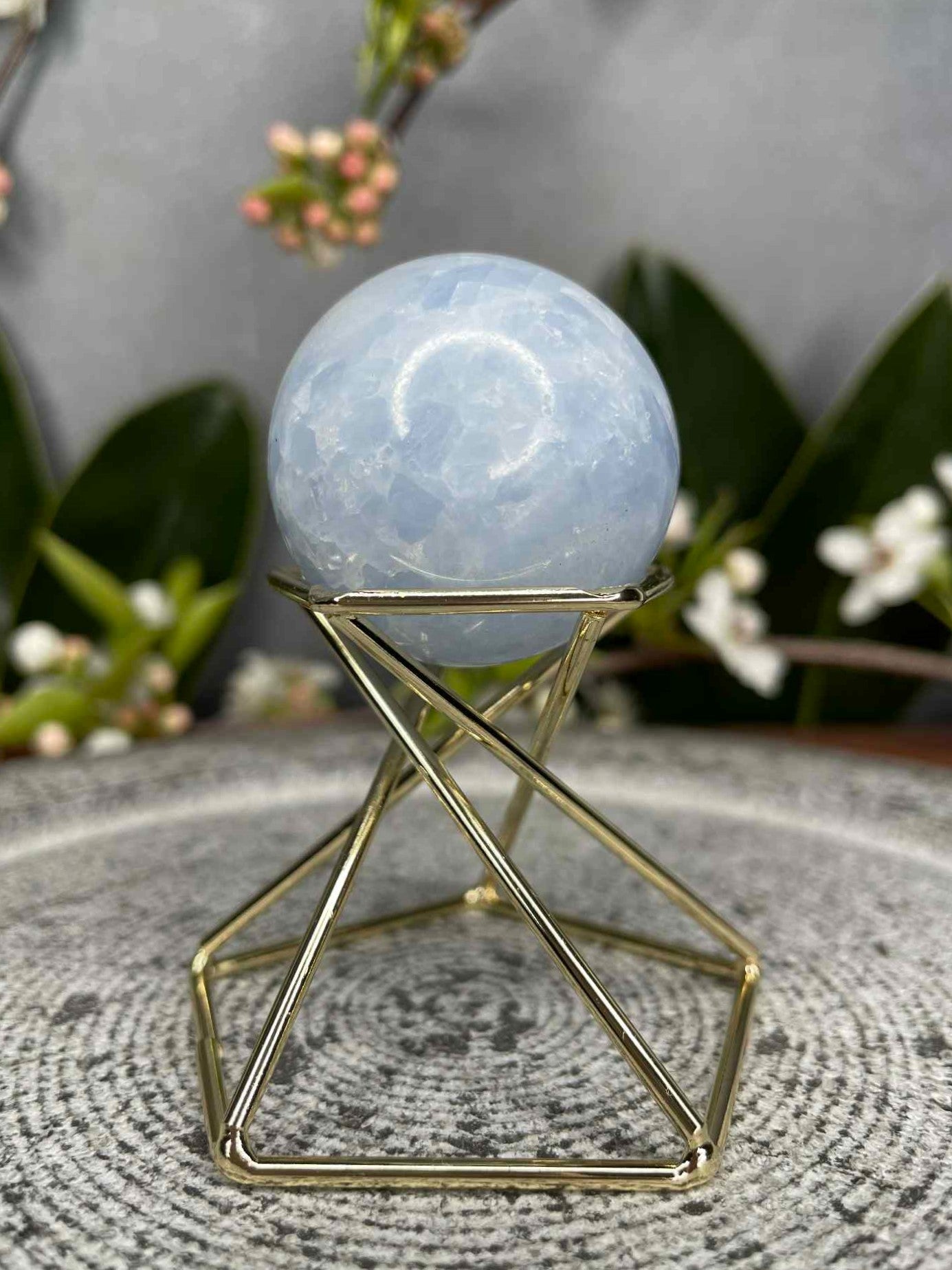 Soft Blue Celestite Crystal Sphere | Australia's Best Crystal Spheres ...