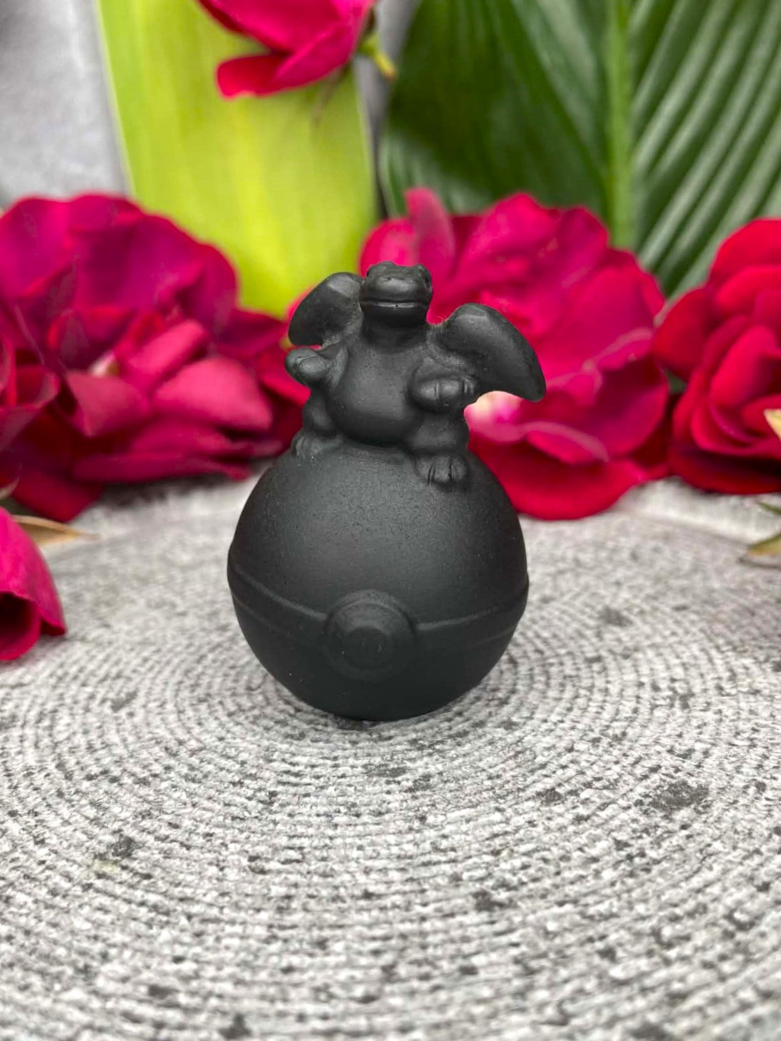 Black Obsidian Charizard Poké Ball Crystal Carving – Crystals Melbourne ...