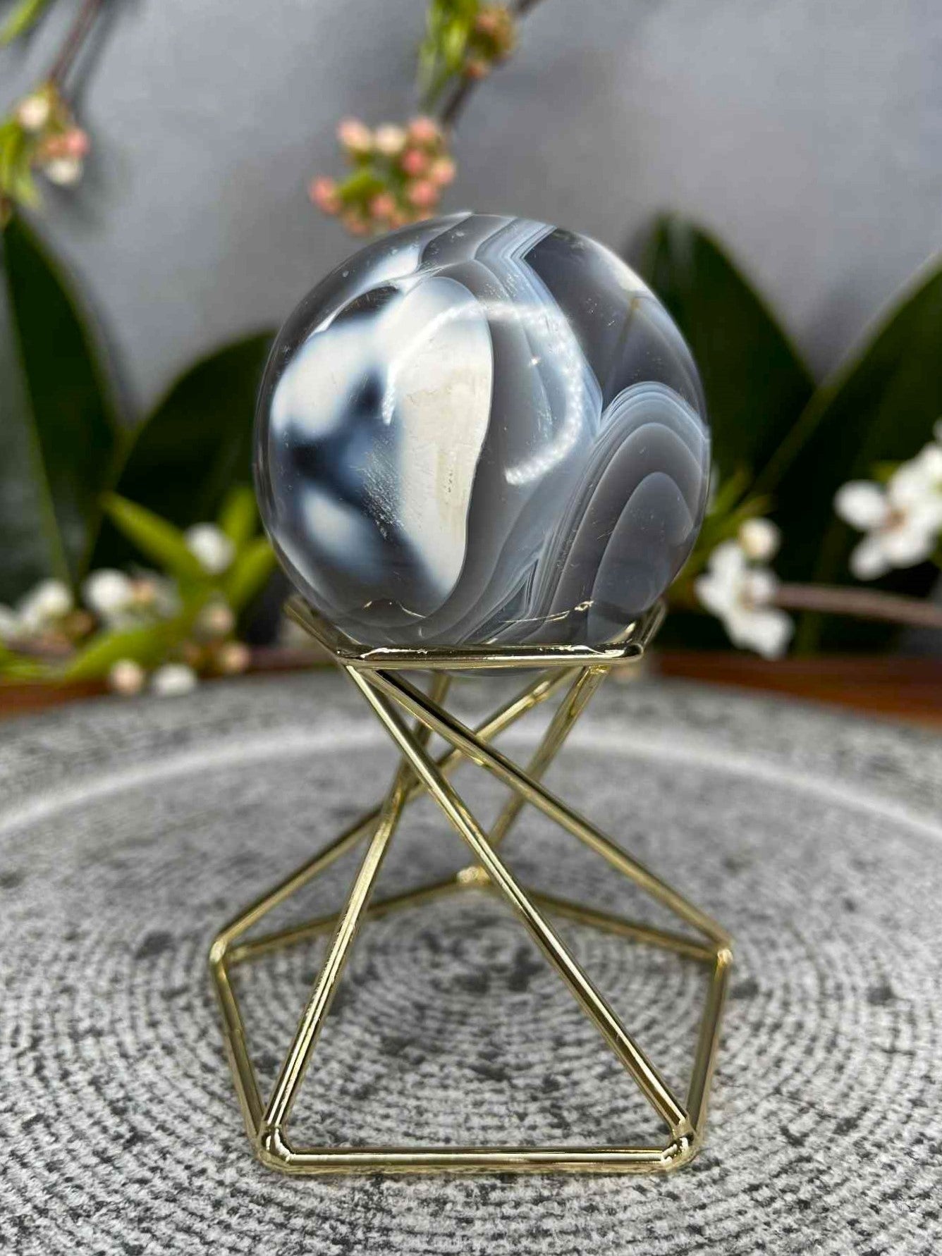 Australia's Best Orca Banding Agate Crystal Sphere – Crystals Melbourne ...