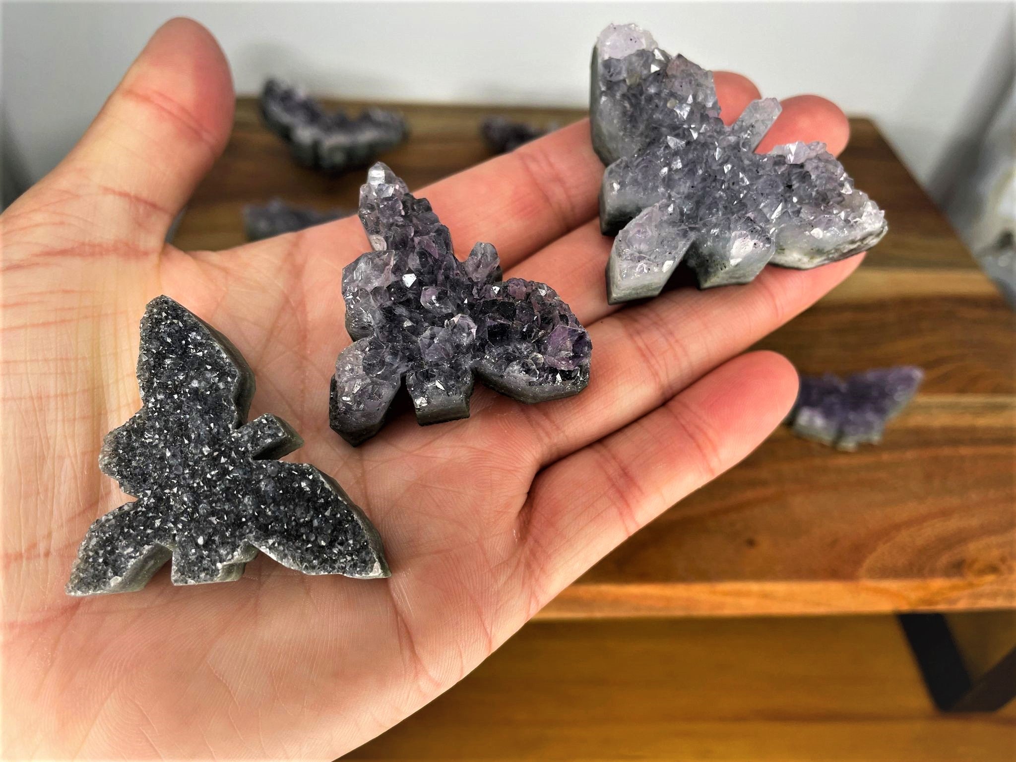 Small Amethyst Cluster Butterflies – Crystals Melbourne Australia